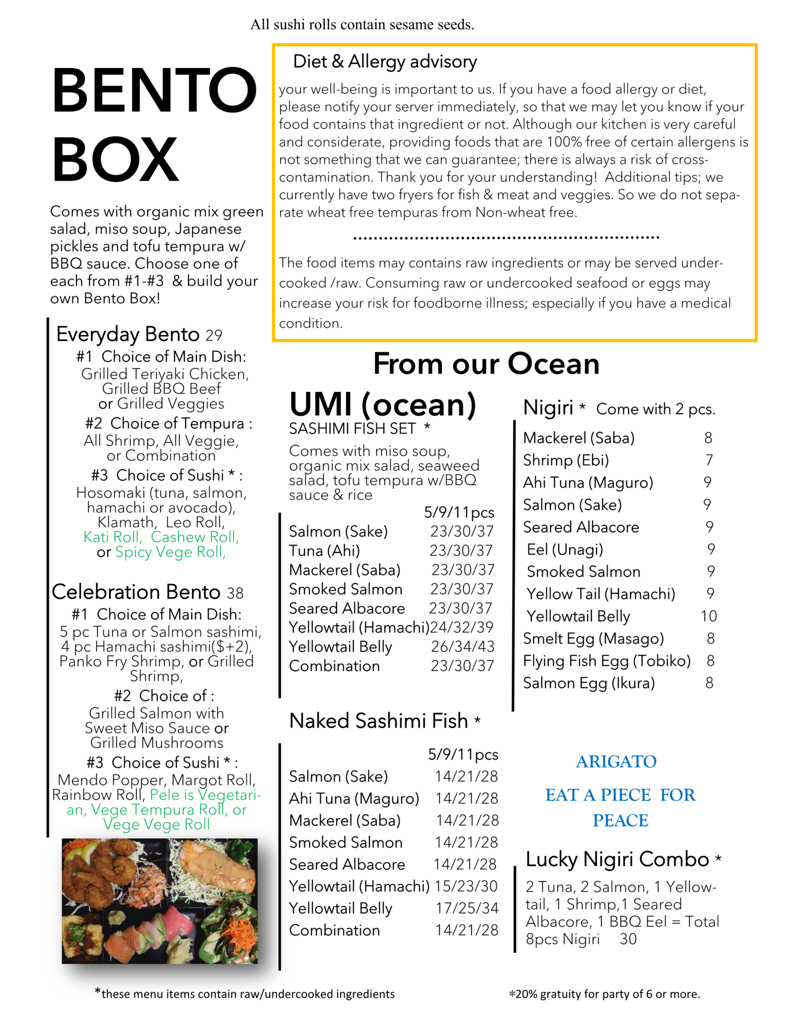 MENU – OCO TIME & IT'S TIME